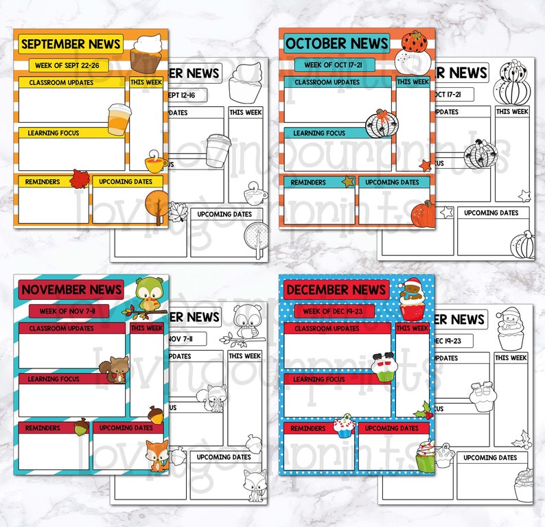 Editable Newsletter Template, Preschool Newsletter Template, Classroom ...