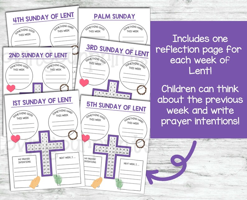 Lent for Kids, Lent Printable, Lent Journal, Lenten Journal, Lent ...