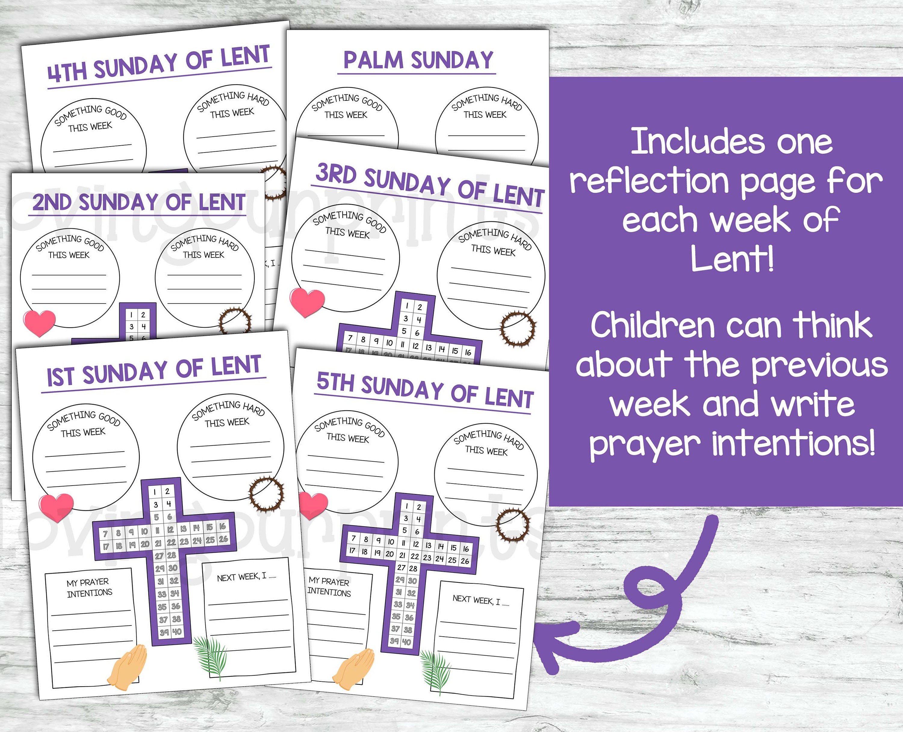 Lent for Kids, Lent Printable, Lent Journal, Lenten Journal, Lent ...