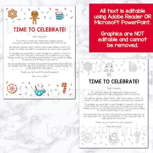 Christmas Class Flyer, Classroom Holiday Party, Editable Christmas ...