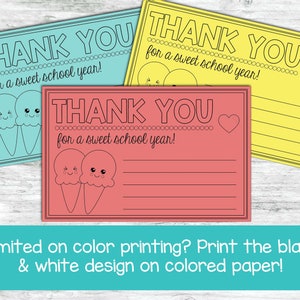 Teacher Appreciation Thank You Note, Teacher Appreciation Notes Bundle ...