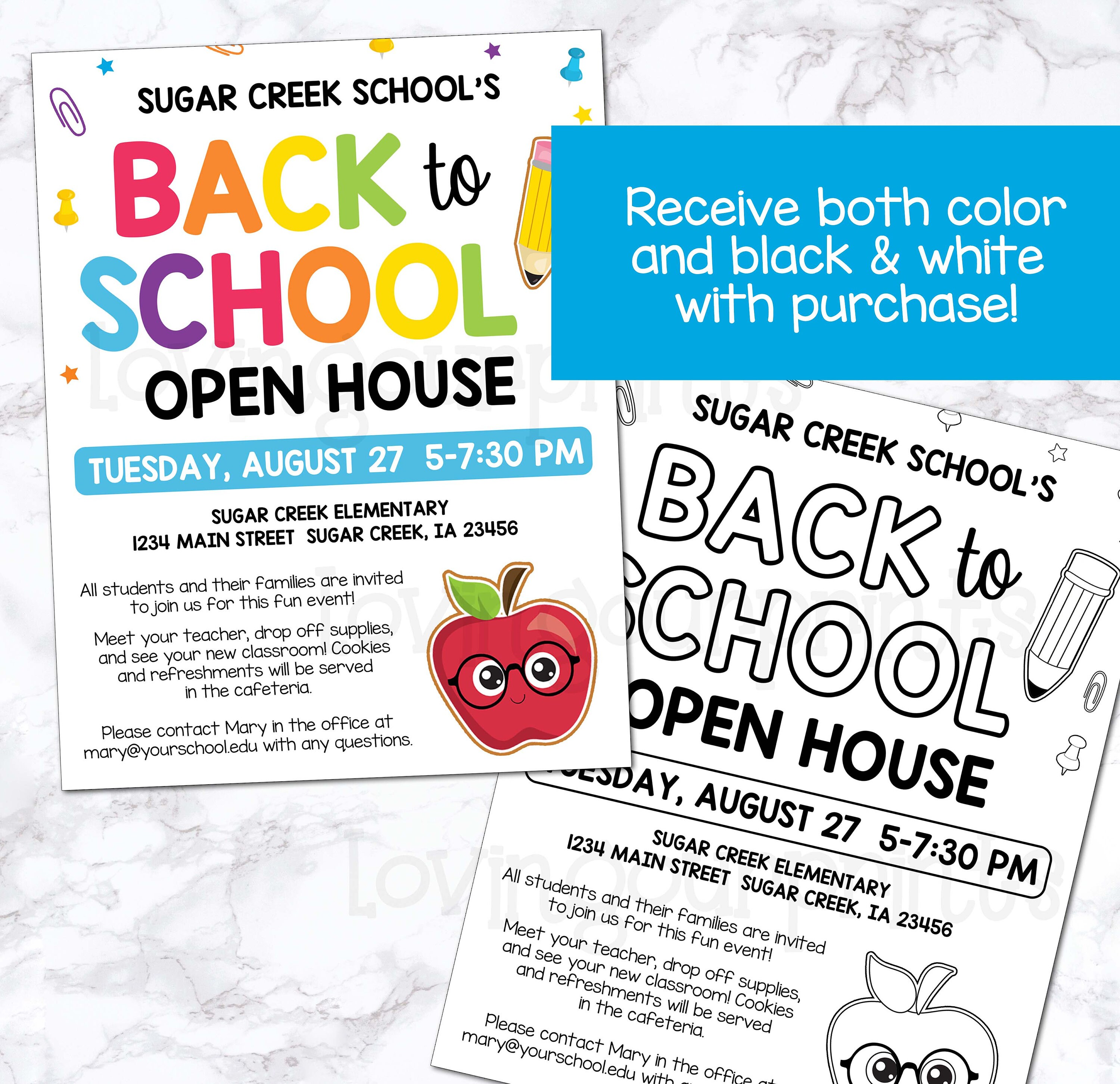 Back to School Open House, Back to School Open House Invite, Back to ...