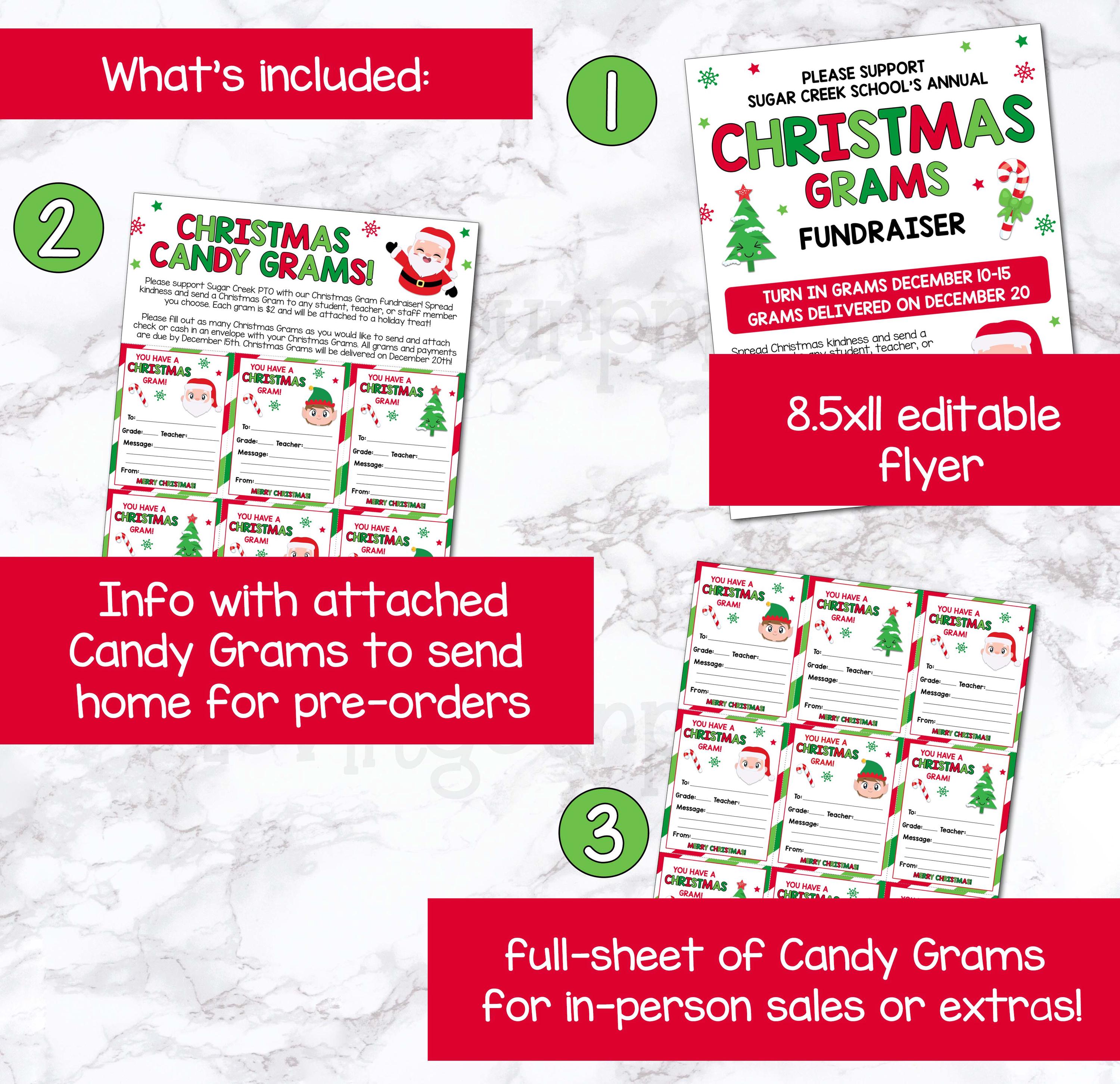 Christmas Candy Grams, Christmas Candy Gram for Kids, Christmas Candy ...