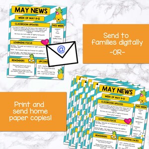 Editable May Newsletter Template, Editable Newsletter Template ...