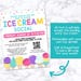 Editable Ice Cream Social Flyer, Ice Cream Social Invitation, Back to ...