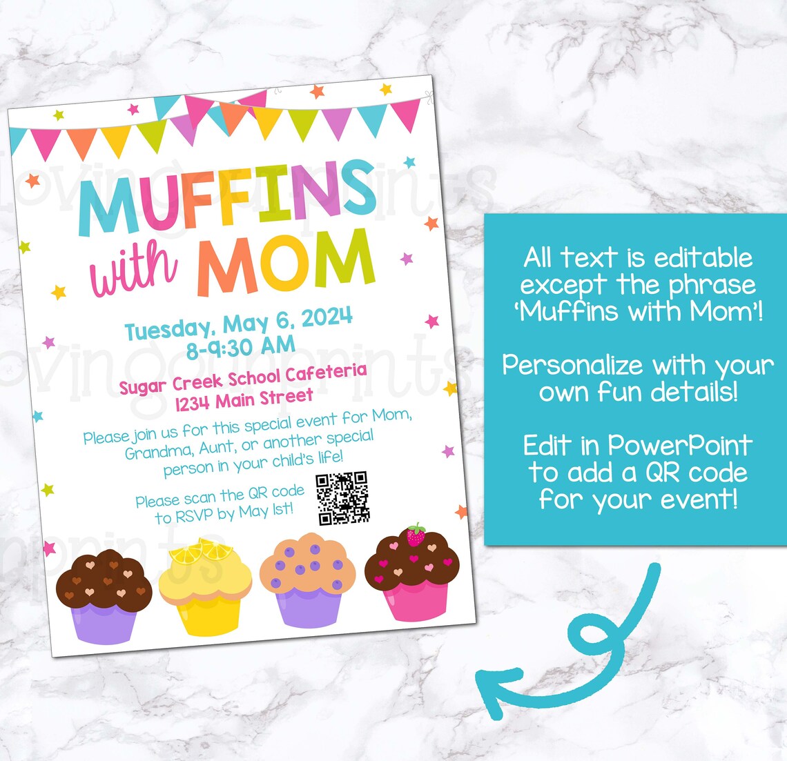 Editable Muffins With Mom Flyer, Muffins With Mom Flyer Editable ...