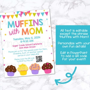 Editable Muffins With Mom Flyer, Muffins With Mom Flyer Editable ...