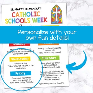 Catholic Schools Week, Catholic Schools Week Flyer, Editable Template ...