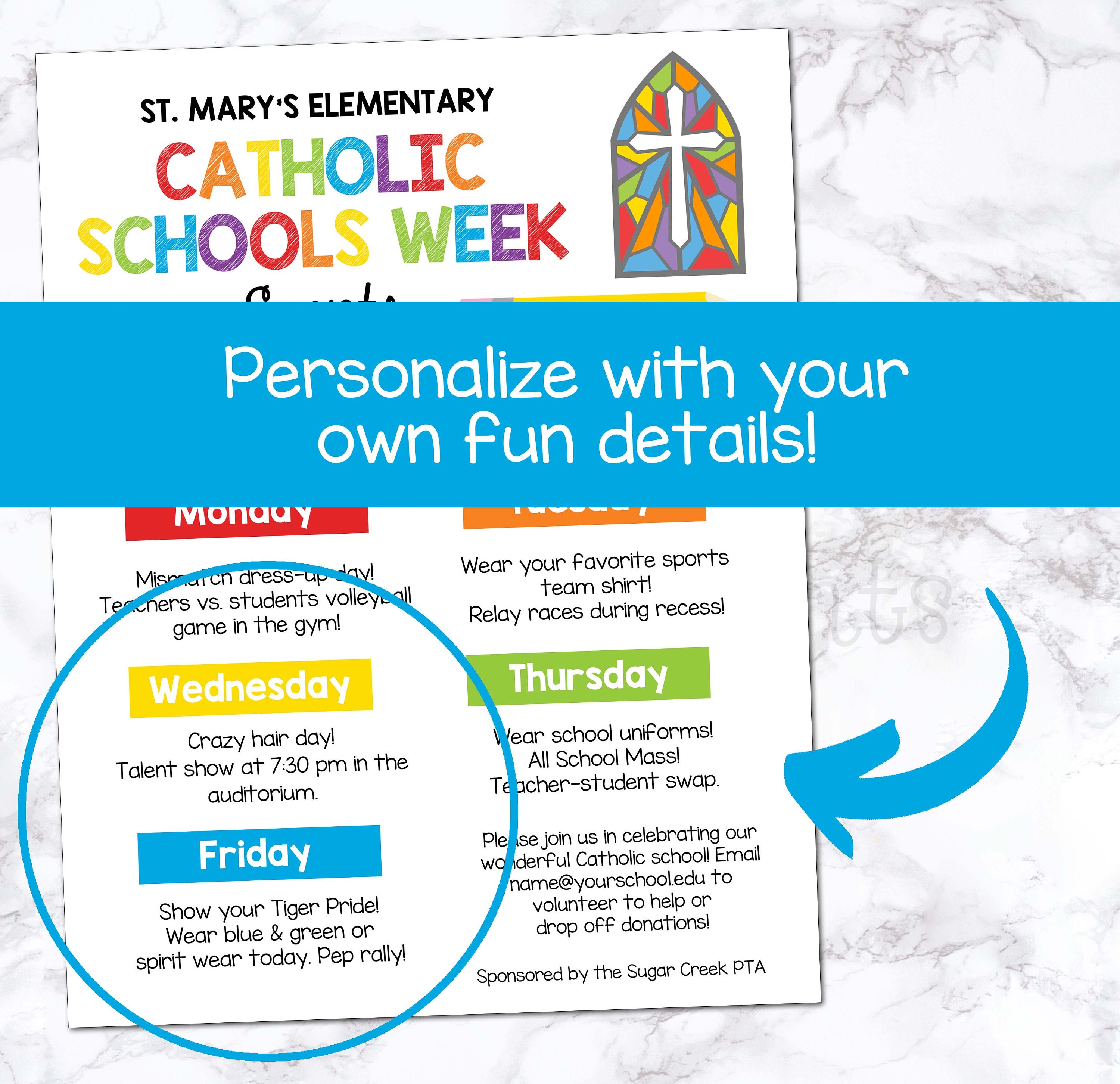 Catholic Schools Week Catholic Schools Week Flyer Editable - Etsy