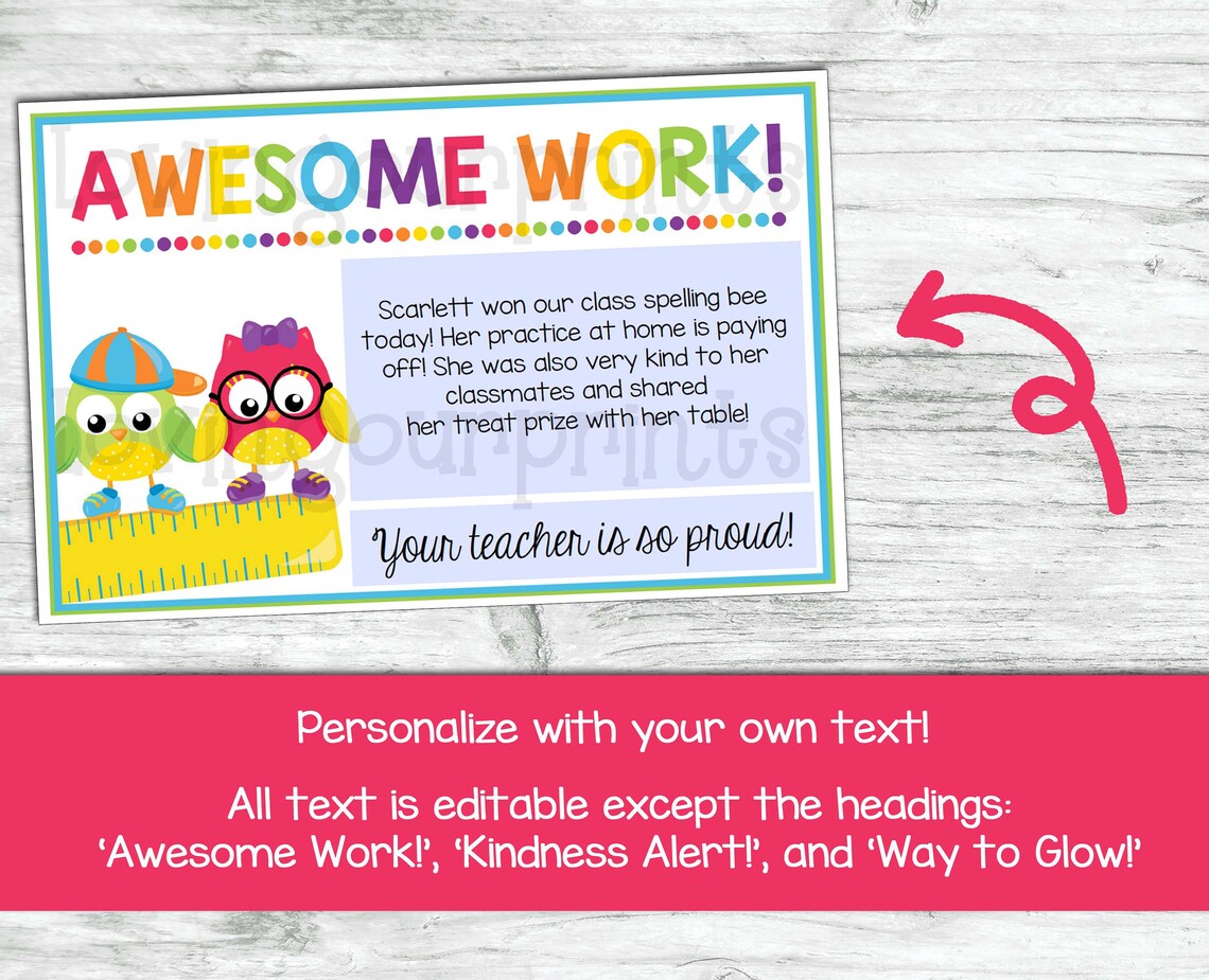 Positive Notes, Positive Notes From Teacher, Editable, Positive Notes ...