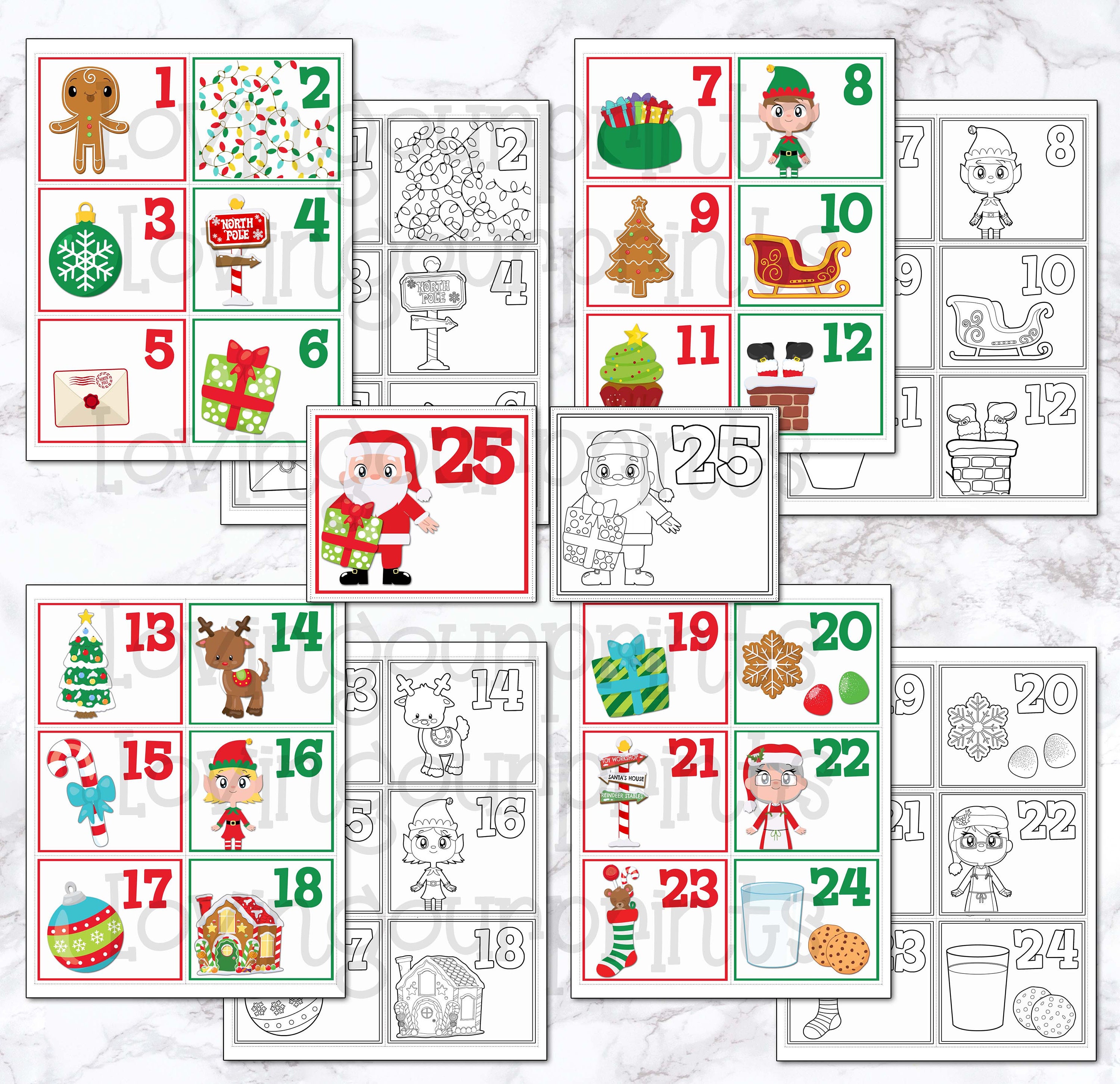 Advent Calendar for Kids, Advent Calendar Activity Cards, Printable ...