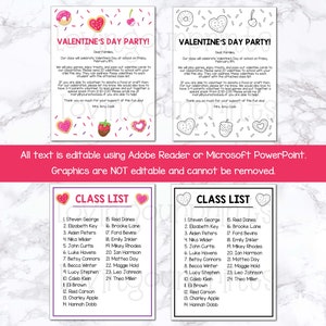 Editable Valentine's Day Class Party Flyer, Valentines Day Class Party ...