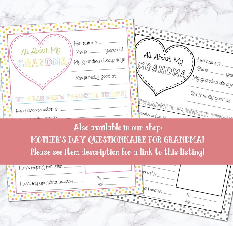 Mothers Day Fill In, Mothers Day Gift, Mothers Day Printable, Mothers ...