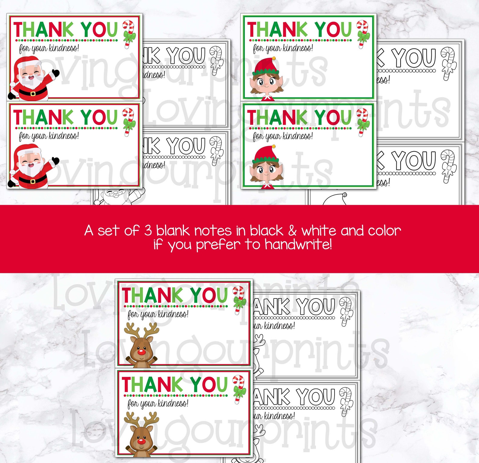 Christmas Thank You Notes Christmas Thank You Note From - Etsy