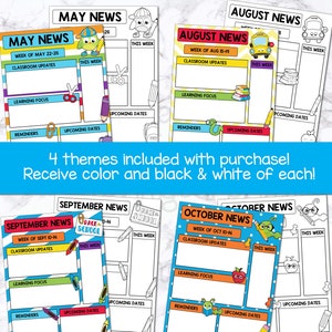 Back to School Newsletter Template, Back to School Newsletter ...