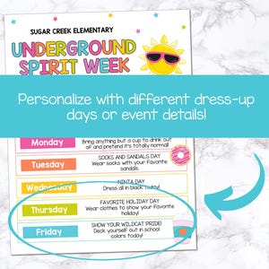 Underground Teacher Spirit Week, Underground Spirit Week, Underground ...