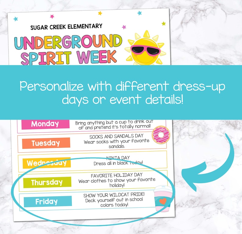 Underground Teacher Spirit Week, Underground Spirit Week, Underground ...
