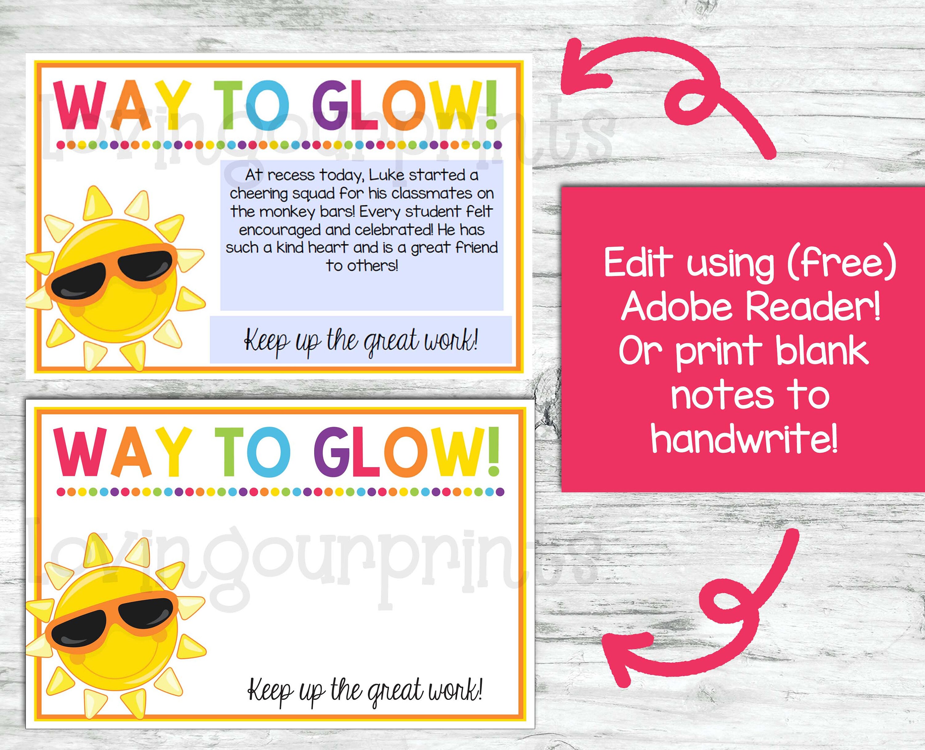 Positive Notes, Positive Notes From Teacher, Editable, Positive Notes ...