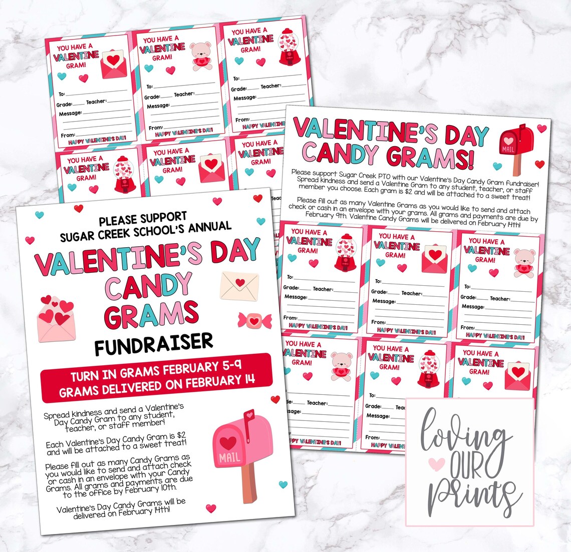 Valentines Day Candy Gram, Valentine's Day Candy Gram PTO, Valentine ...