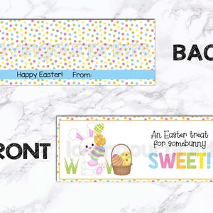 Editable Easter Treat Bag Topper, Easter Treat Bags, Easter Bunny Treat ...
