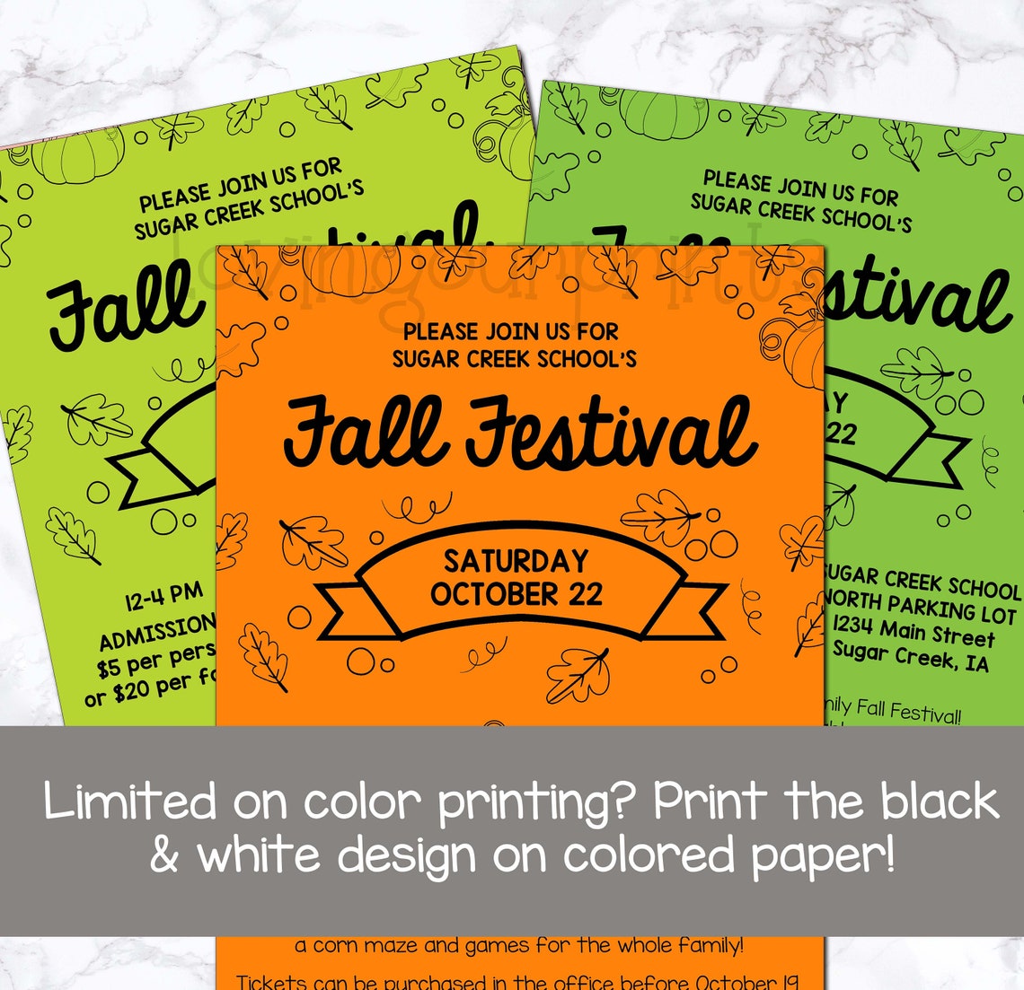 Editable Fall Festival Flyer, Fall Festival Invite, Fall Festival Flyer ...