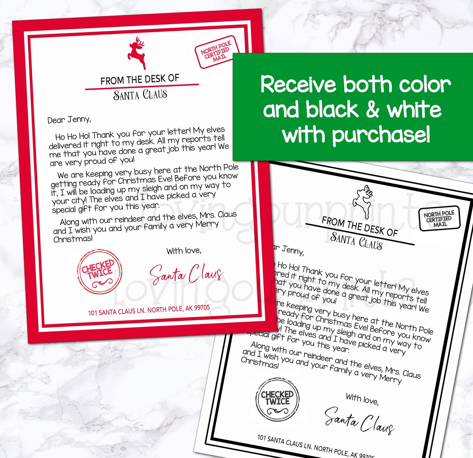 Letter to and From Santa, Editable Letter From Santa, Letter to Santa ...
