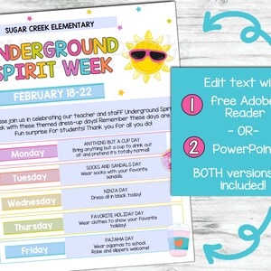 Underground Teacher Spirit Week, Underground Spirit Week, Underground ...