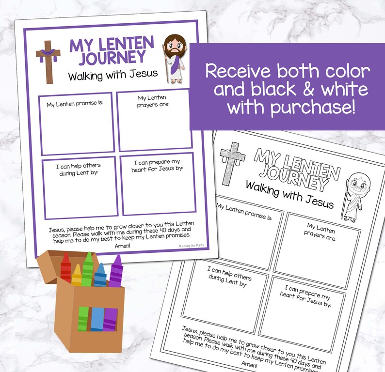 Lent for Kids Ash Wednesday Lenten Activities Catholic | Etsy