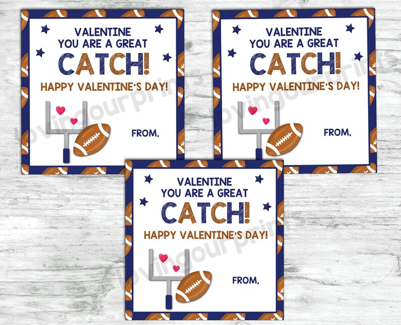 Football Valentine Editable Valentine Card Football | Etsy