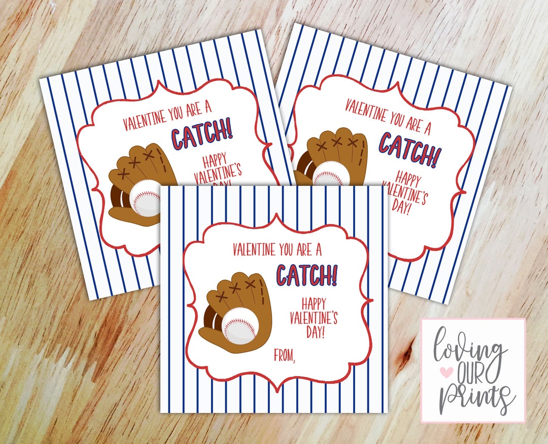 Baseball Valentine Card, Classroom Valentine, Printable Valentines ...