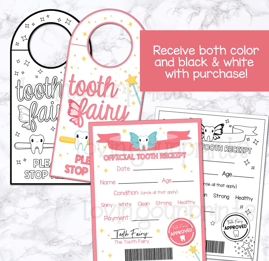 Lost Tooth Record, Tooth Fairy, Tooth Fairy Receipt, Tooth Fairy Door ...