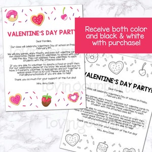 Editable Valentine's Day Class Party Flyer, Valentines Day Class Party ...