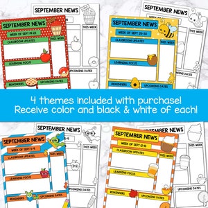 September Newsletter Template, Teacher Newsletter, Newsletter Template ...