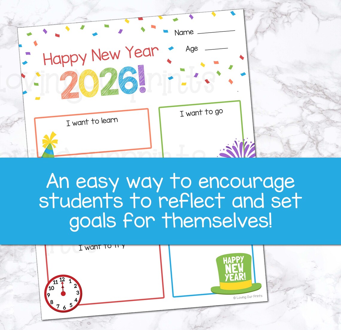 New Years Worksheet, New Years Resolution Worksheet, New Years ...