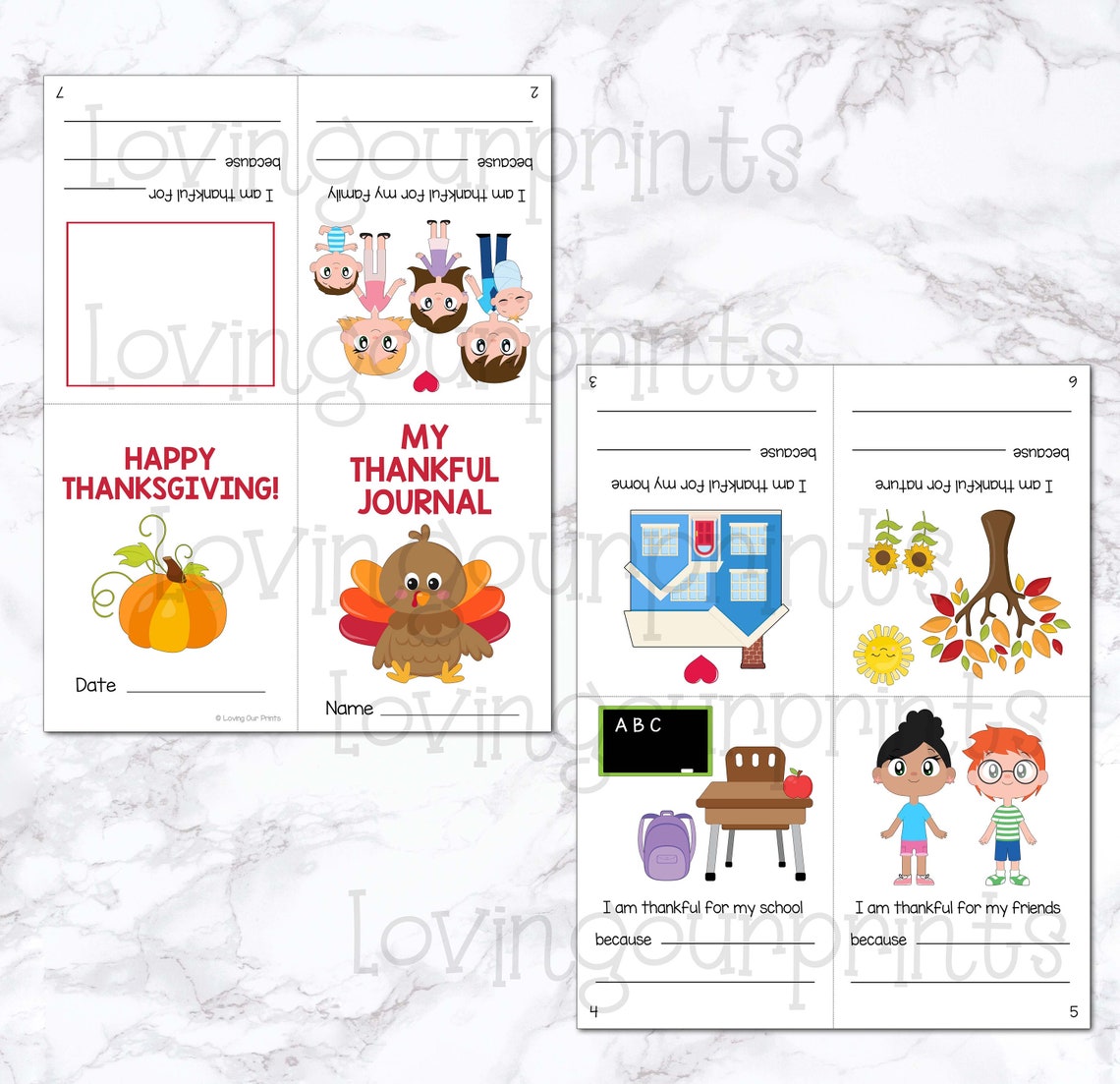 I Am Thankful For Thanksgiving Booklets Thanksgiving Booklet - Etsy