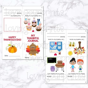 I Am Thankful For, Thanksgiving Booklets, Thanksgiving Booklet for Kids ...