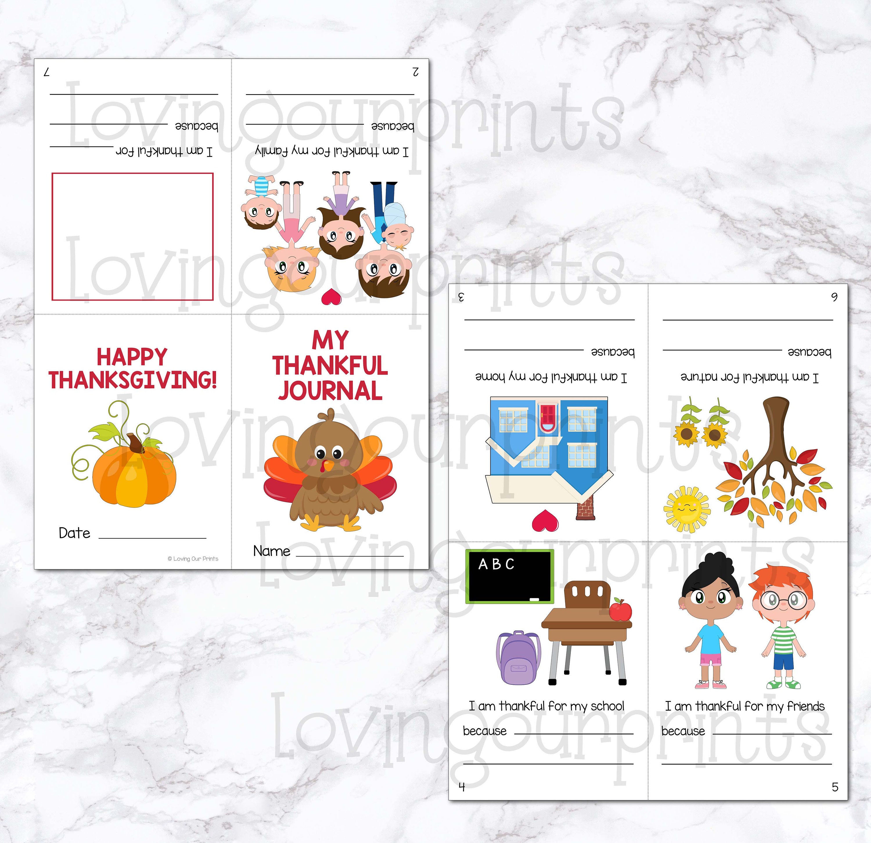 I Am Thankful For Thanksgiving Booklets Thanksgiving Booklet - Etsy