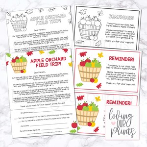 Apple Orchard Field Trip, Editable Apple Orchard Field Trip Form ...