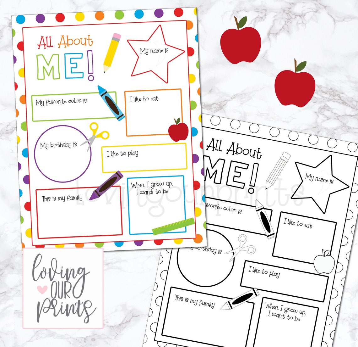 Back to School Interview First Day of School Printable All - Etsy Canada