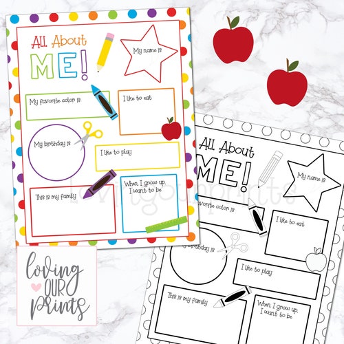 Back to School Interview First Day of School Printable All - Etsy