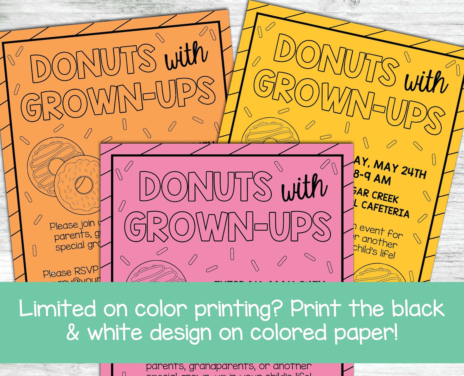 Donuts With Grownups Donuts With Grownups Invitation Donuts - Etsy