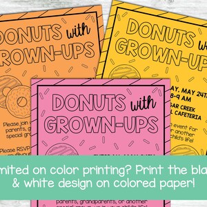 Donuts With Grownups, Donuts With Grownups Invitation, Donuts With ...