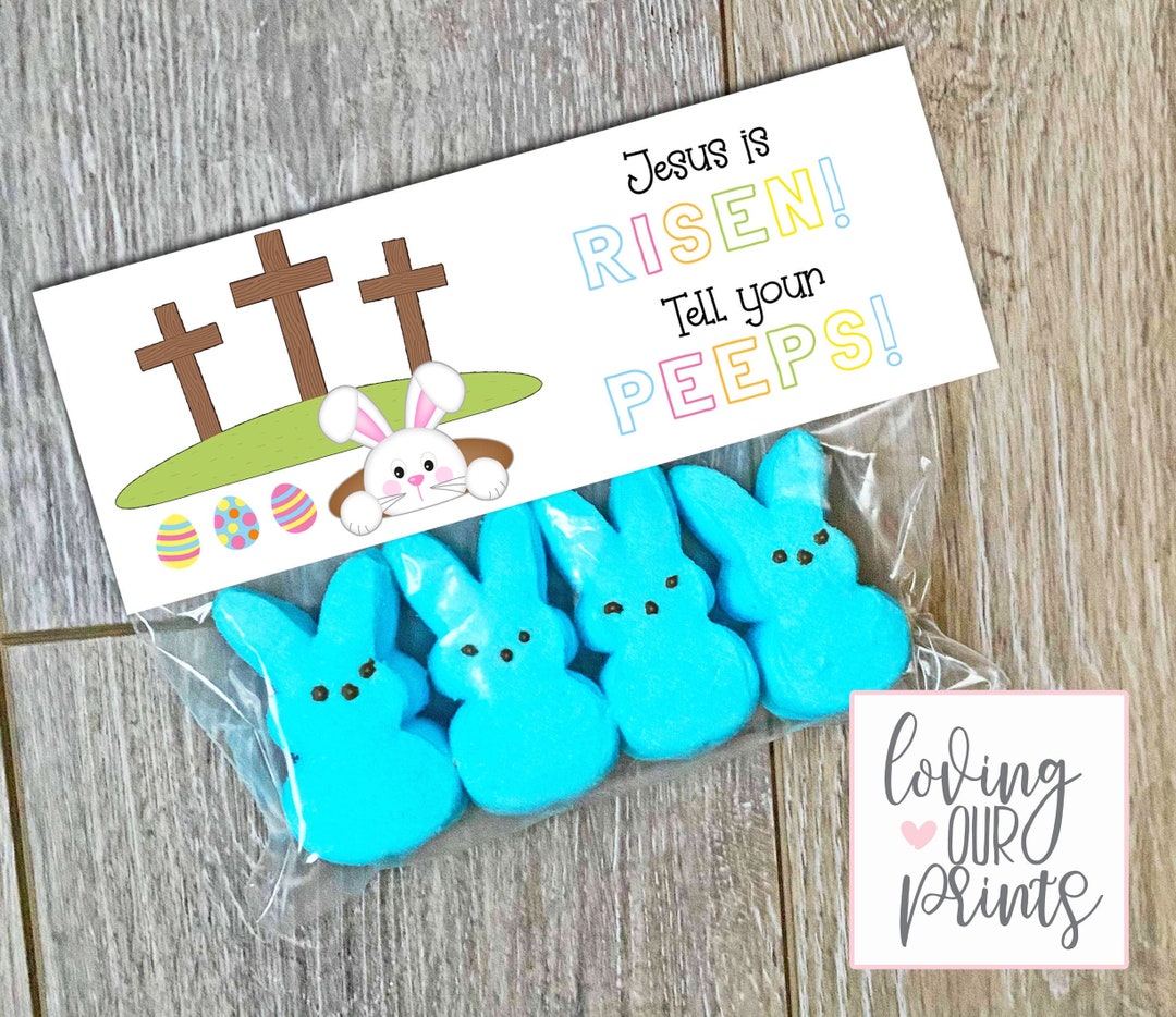 Easter Treat Bag Toppers, Easter Printable, Printable Easter Tags, He ...