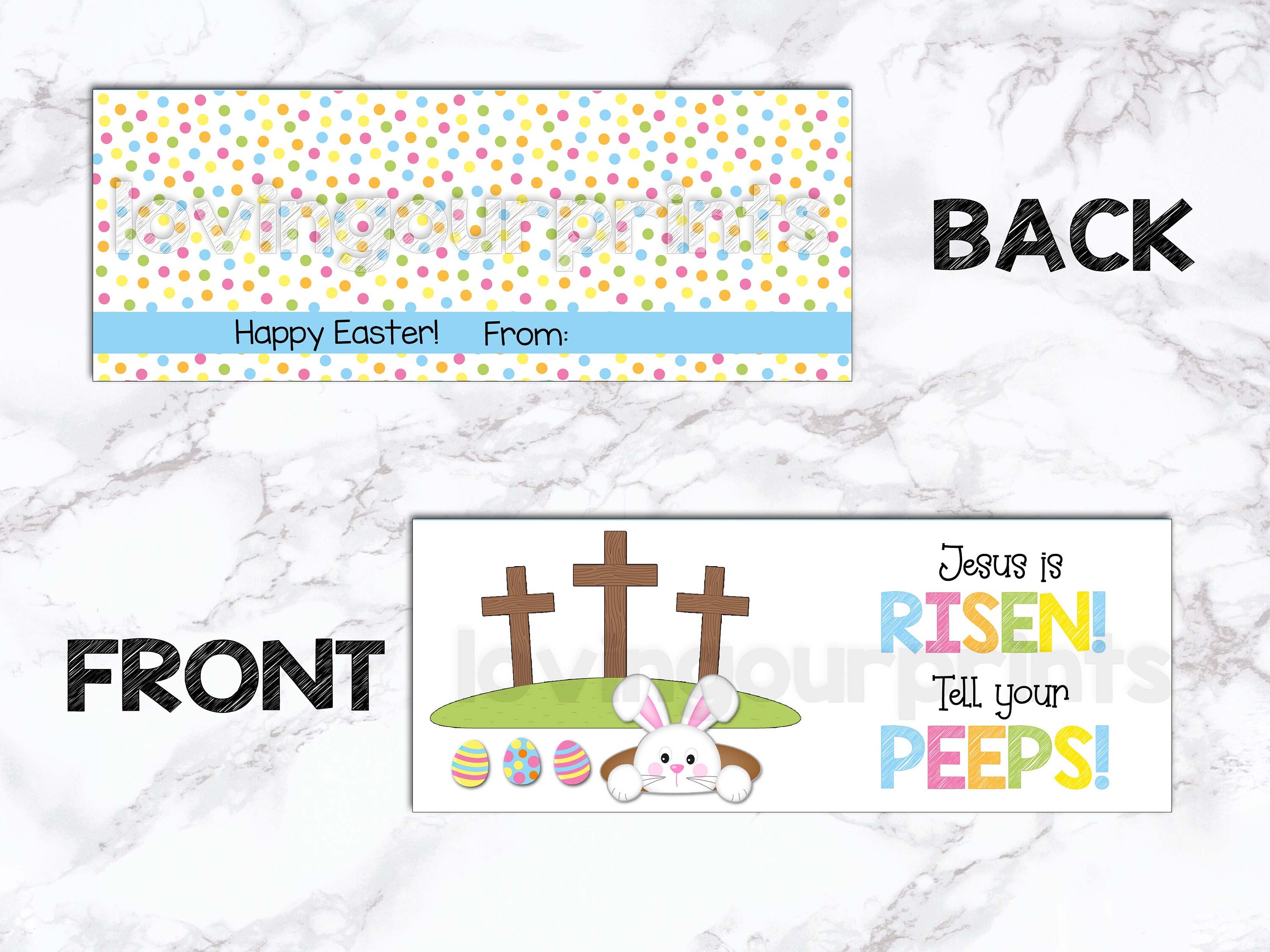 Editable Easter Peeps Printable Tags Jesus is Risen Tell Your - Etsy UK