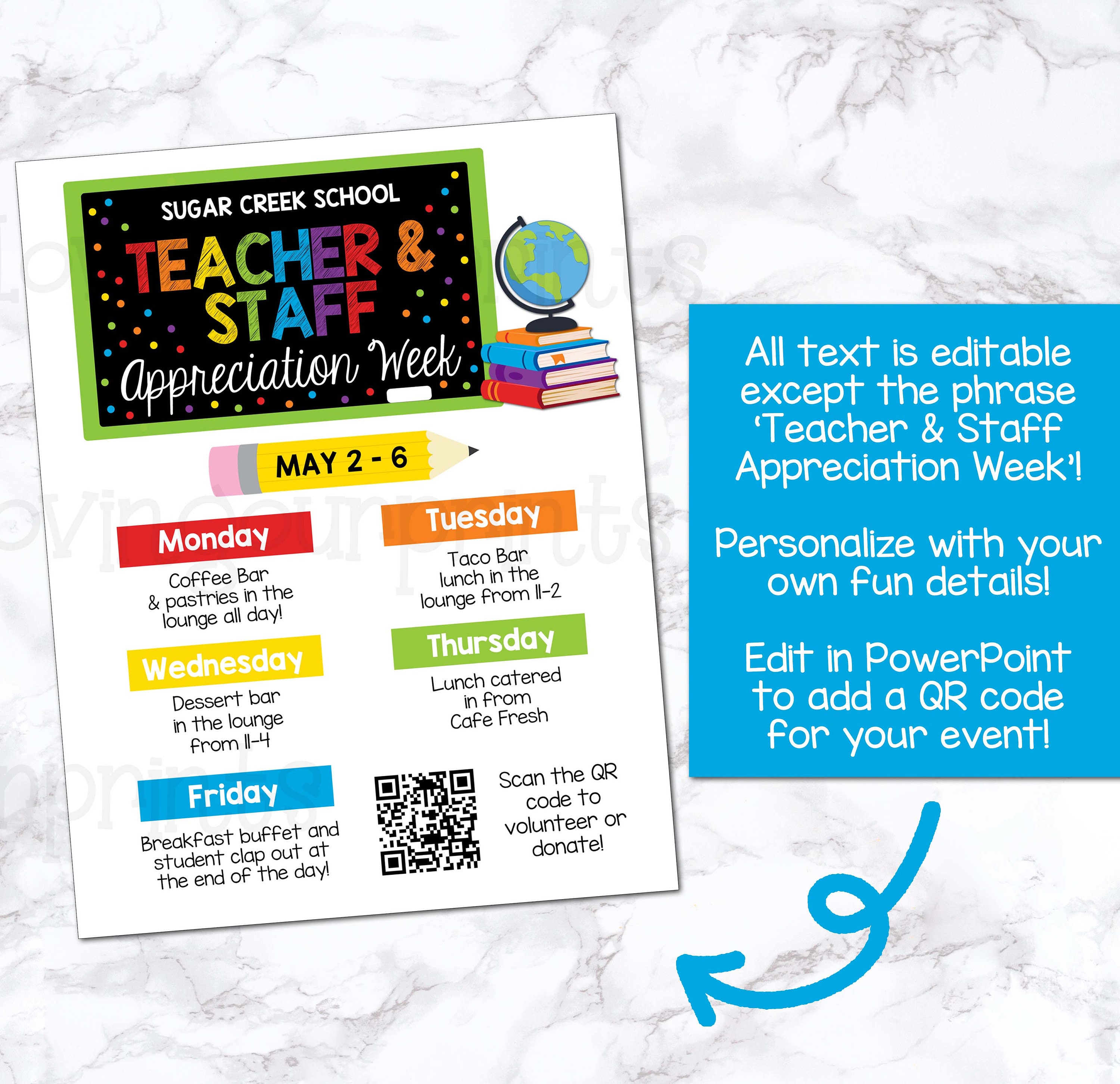Editable Teacher Appreciation, Editable Teacher Appreciation Week ...