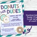 Donuts With Dudes Editable Donuts With Dudes Invitation - Etsy