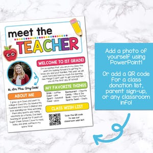 Meet the Teacher, Meet the Teacher Template, Meet the Teacher Editable ...