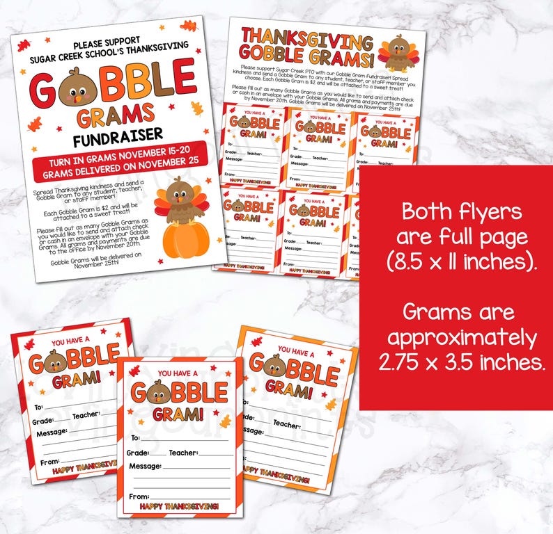 Gobble Grams, Gobble Gram Fundraiser, Thanksgiving Candy Grams, Gobble ...