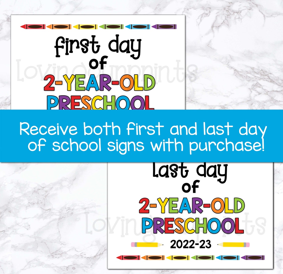 First Day Of 2 Year Old Preschool Sign at Kevin Christensen blog