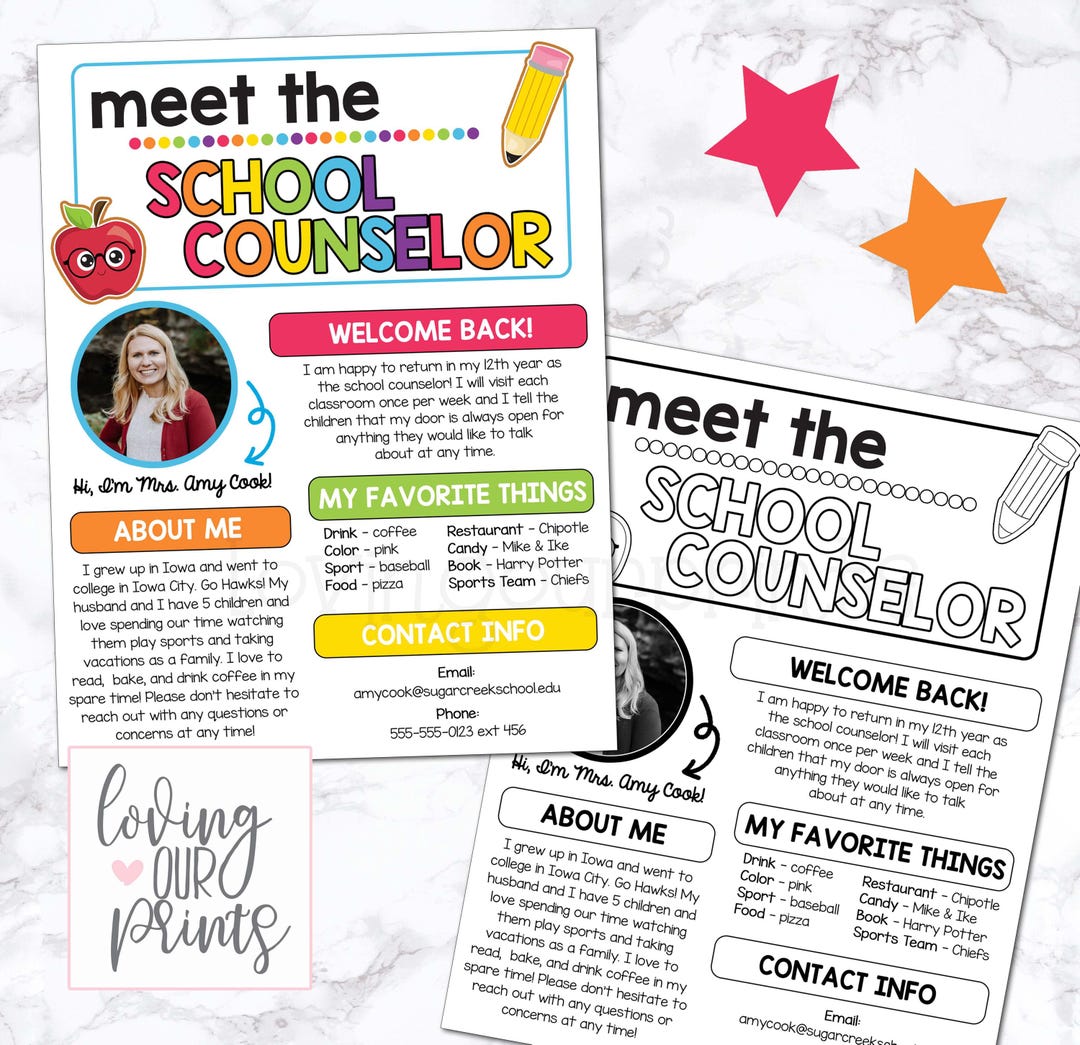 Meet the School Counselor, Editable Meet the School Counselor Flyer ...